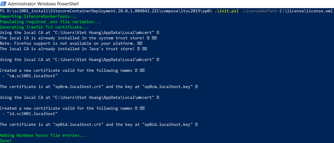 Sitecore XP 10.0 Update 1 – Installation – Docker Way